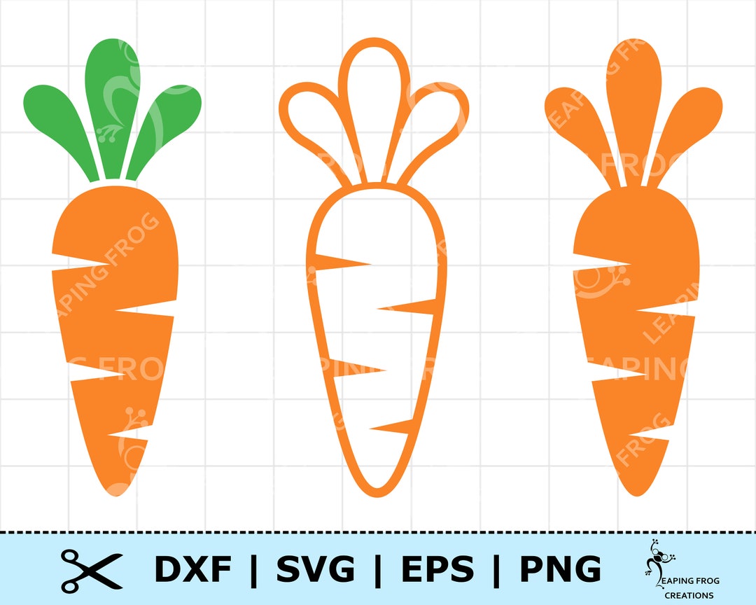 Orange Carrot SVG PNG DXF Eps. Three Easter Carrots. Cricut and ...