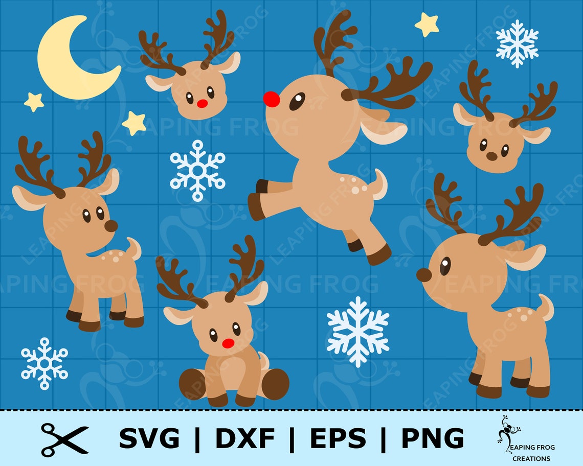 Rudolph SVG. PNG. Cricut Cut Files Layered Files. Silhouette. - Etsy