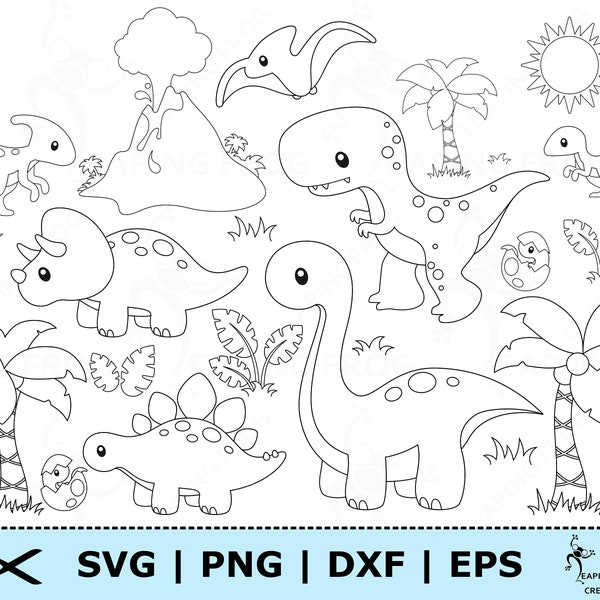 Dinosaur Dxf - Etsy
