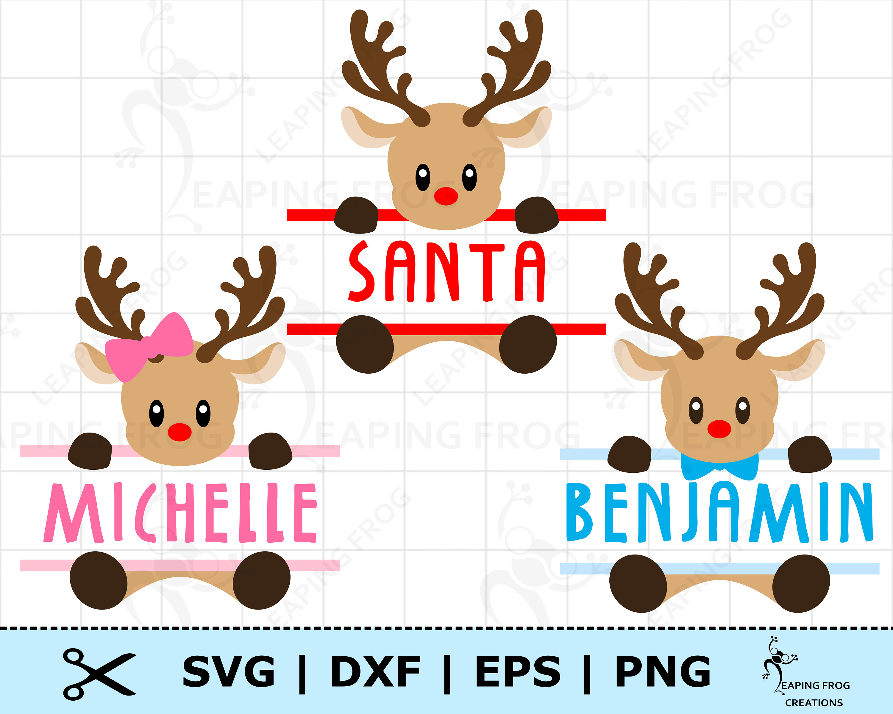 Rudolph Monogram SVG. PNG. 3 versions Cricut cut files | Etsy