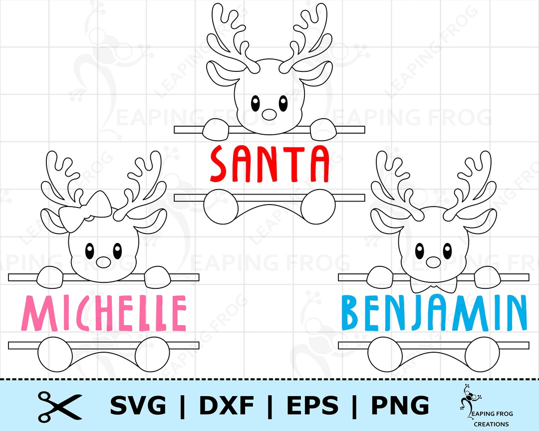 Rudolph Monogram SVG. PNG. 3 Versions! Cricut Cut Files, Layered Files ...