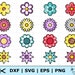 Cute Flowers SVG PNG DXF Eps. Mix & Match Digital Download. | Etsy