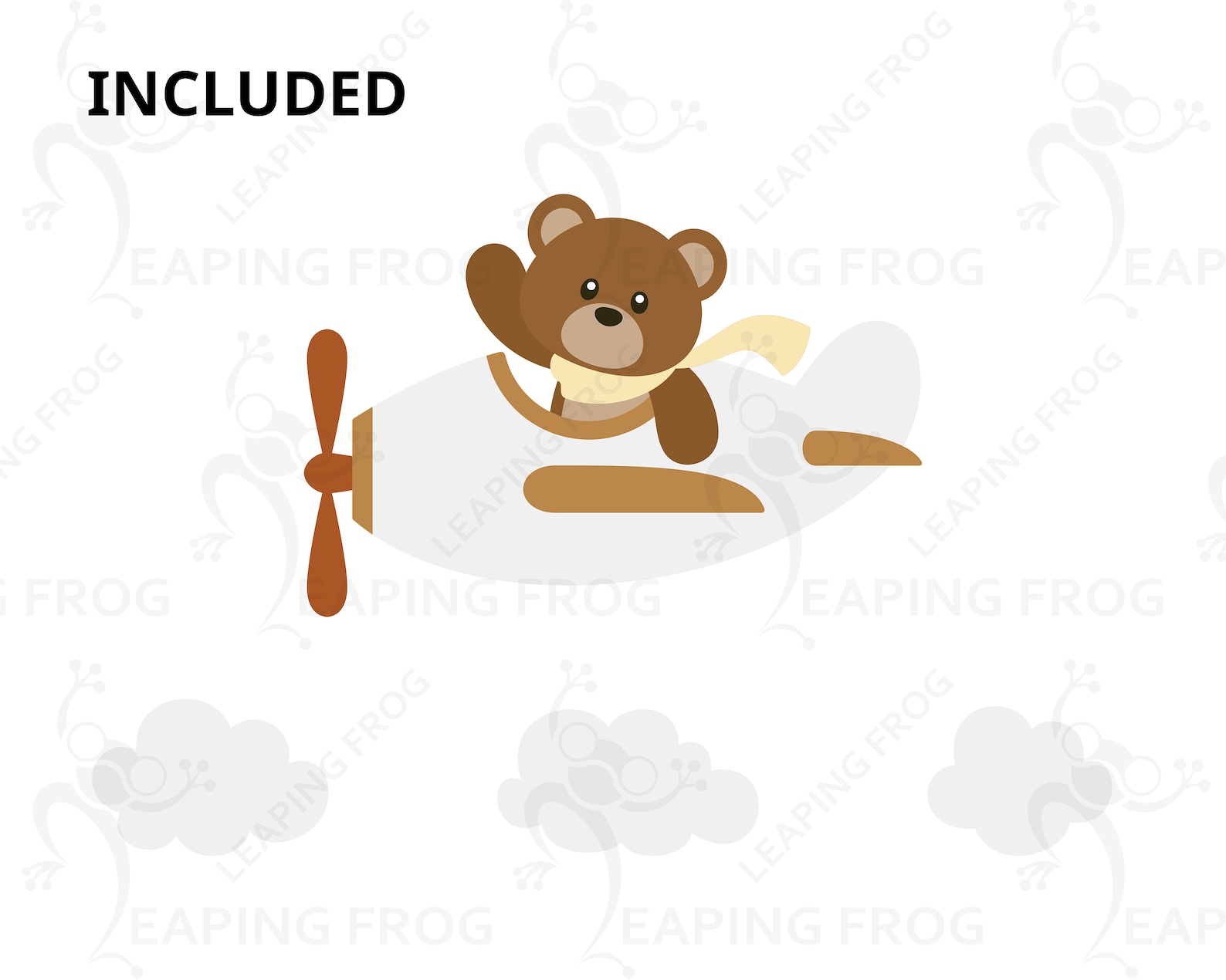Bear in Airplane SVG. PNG. Cricut Cut & Layered Files - Etsy