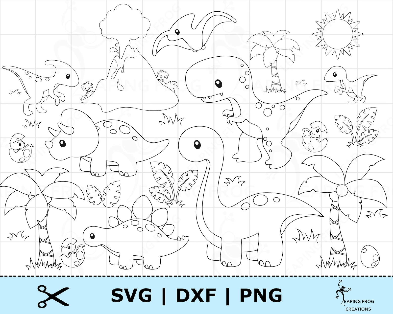 Dinosaur SVG bundle. Cricut cut files Silhouette. Dinosaur | Etsy