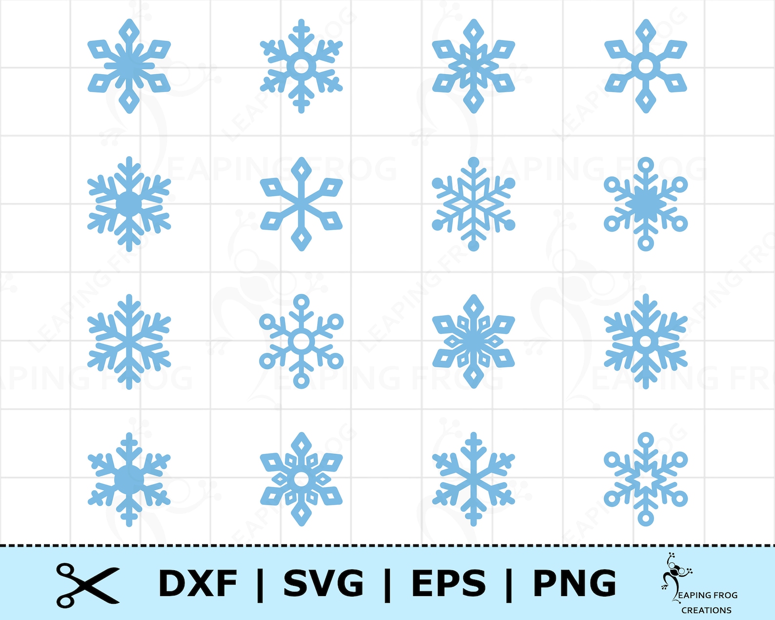 Snowflakes SVG. PNG. 16 Versions! Cricut Cut Files, Silhouette Files ...