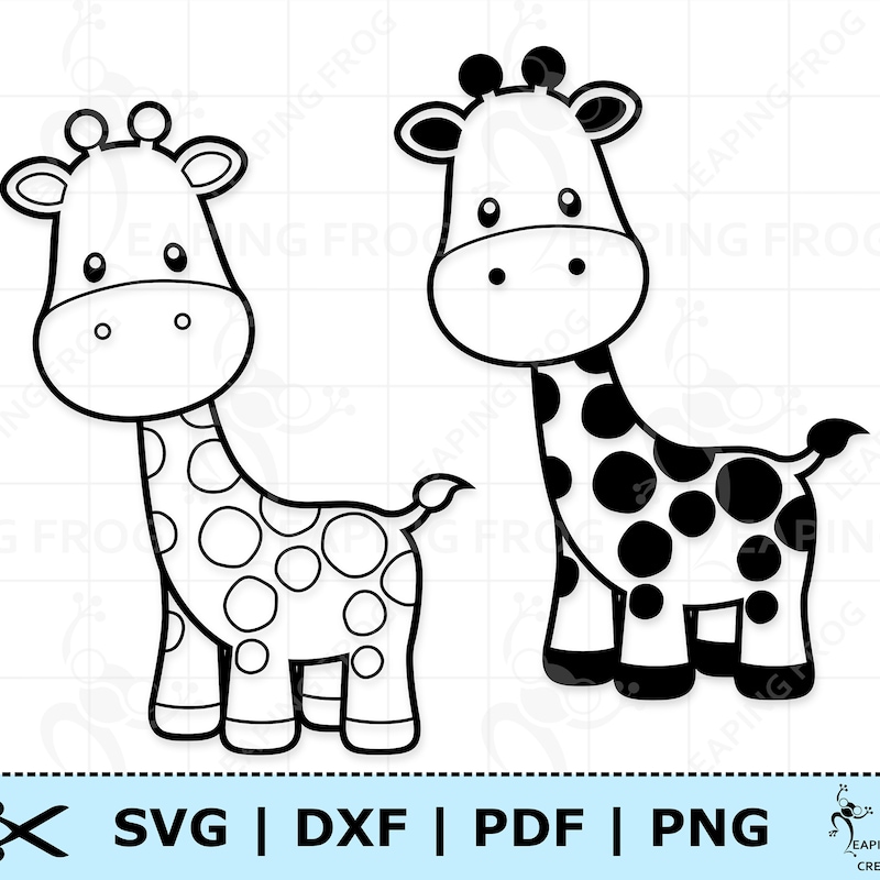 Cute Giraffe to Color - Etsy