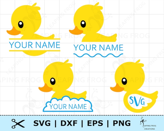 Duck Monogram SVG. PNG. 4 Versions Cricut Cut Files Layered | Etsy