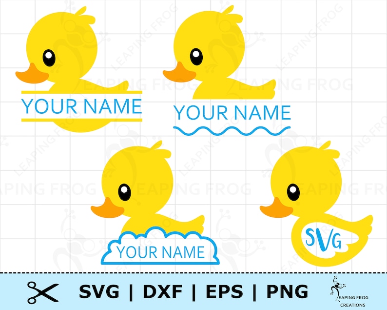 Duck Monogram SVG. PNG. 4 Versions Cricut Cut Files Layered | Etsy