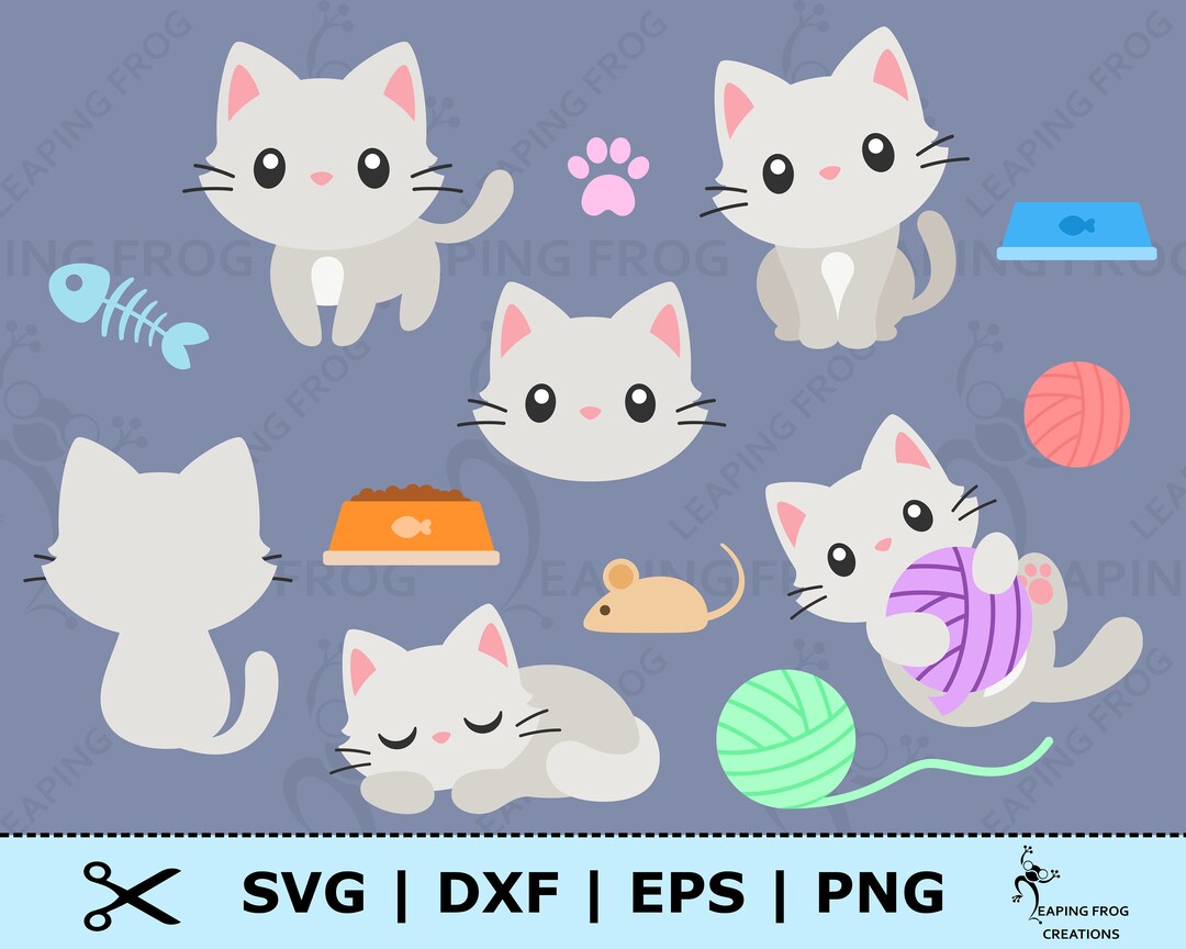 Cats SVG. PNG. Cricut Cut Files, Layered. Silhouette Files. Sublimation ...