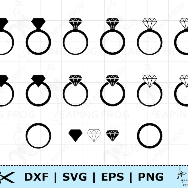 Diamond Outline Ring - Etsy