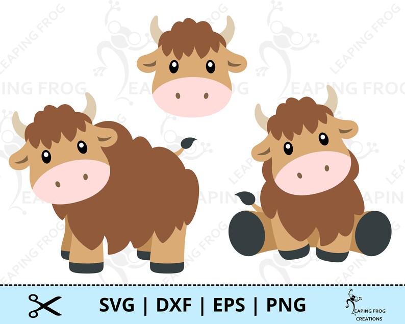 Yak SVG. PNG. Cricut Cut Files Layered. Silhouette. Bundle - Etsy