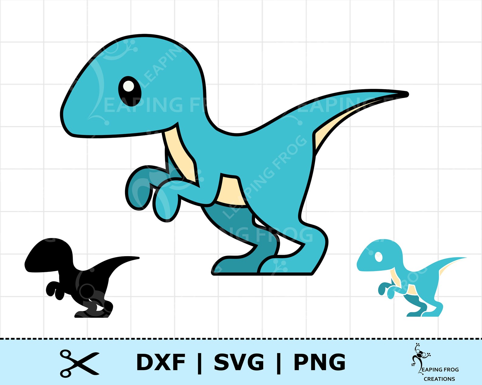 Cute Baby Dinosaur SVG PNG DXF. Raptor Whole & Layered Files. - Etsy
