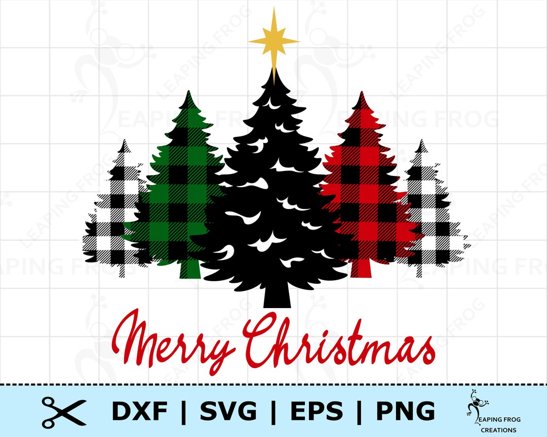 Christmas Trees SVG. PNG. Cricut Cut Files, Layered. Silhouette Files ...