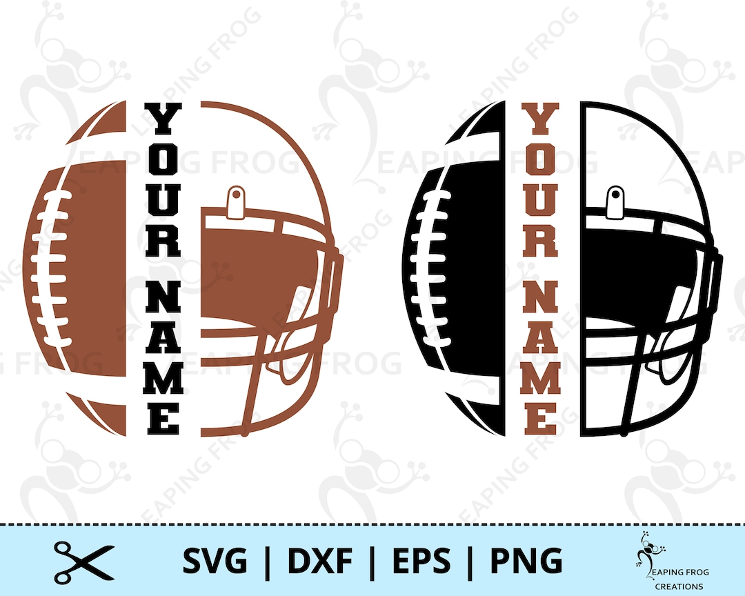 Football Monogram SVG. PNG. Helmet. Cricut Cut & Layered Files ...
