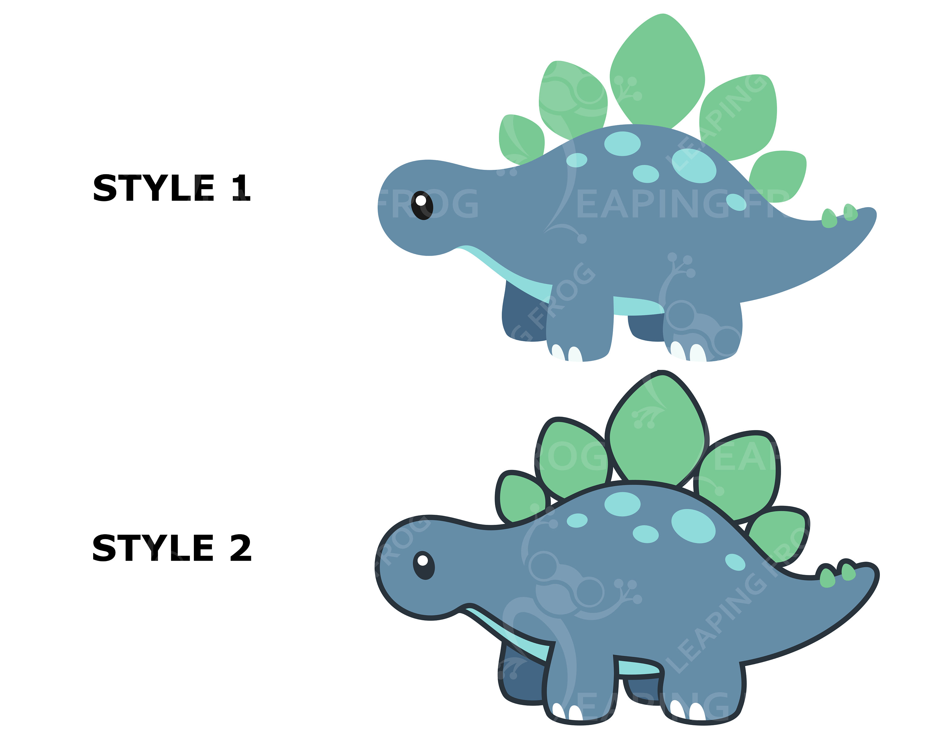 Baby Stegosaurus Clipart