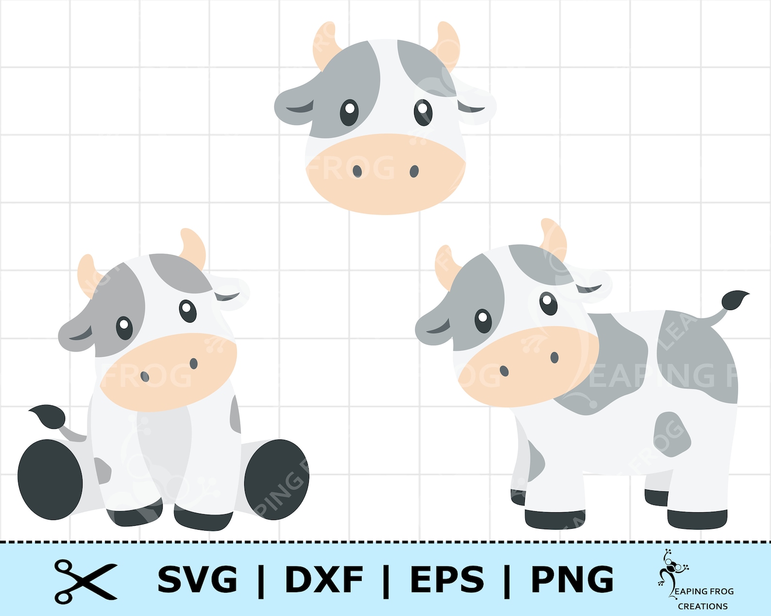 Cow SVG. PNG. Cricut Cut Files Silhouette. Layered Files. | Etsy