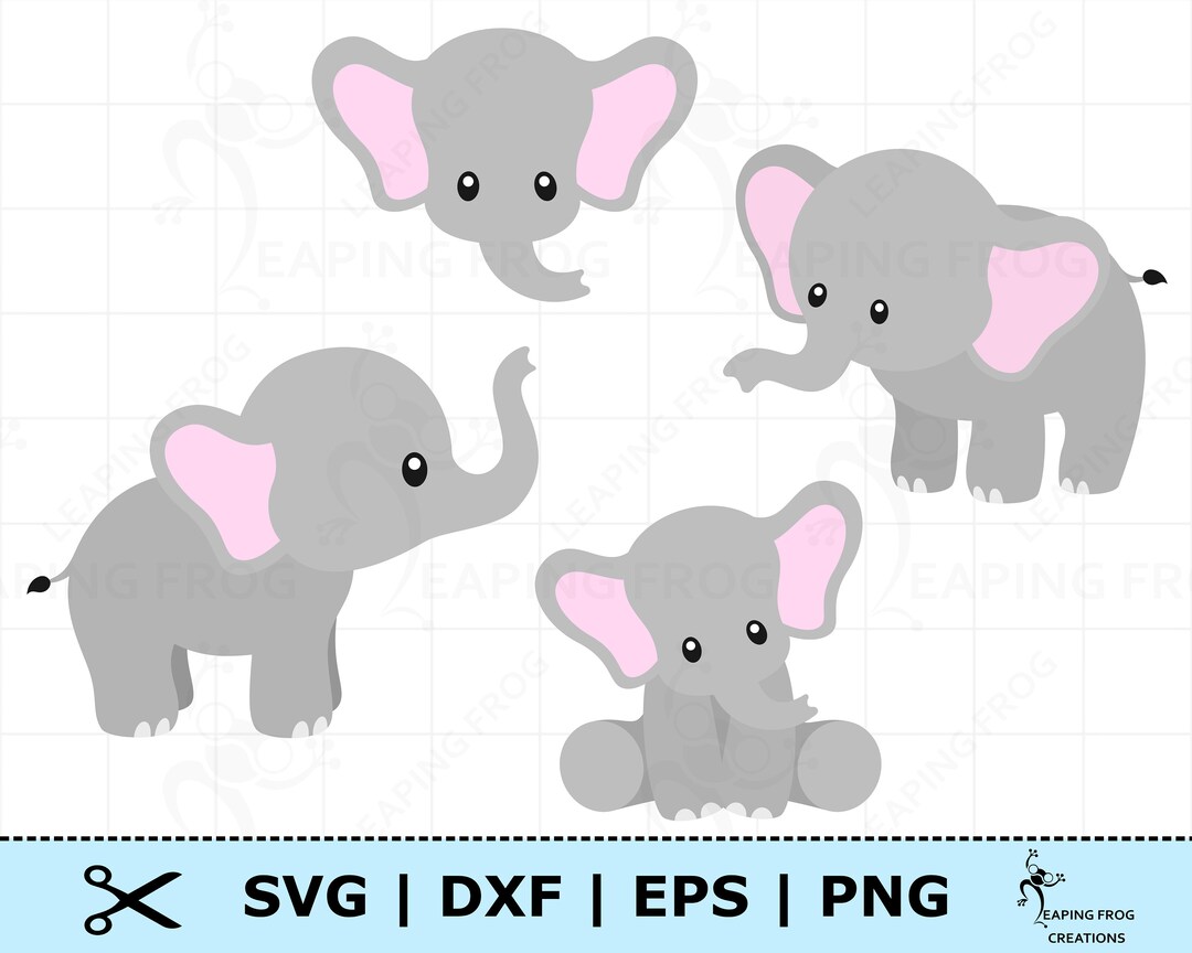 Elephant SVG. Bundle, Set. Cricut Cut Files, Layered. Silhouette. PNG ...