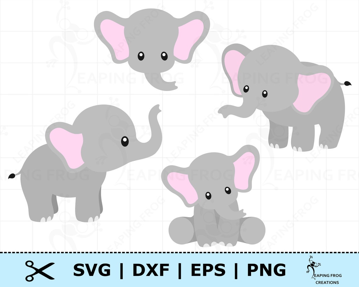 Elephant SVG. Bundle Set. Cricut Cut Files Layered. | Etsy