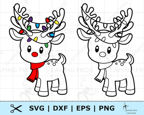 Rentier SVG. PNG. Cricut Cut Files Silhouette Layered Files. | Etsy