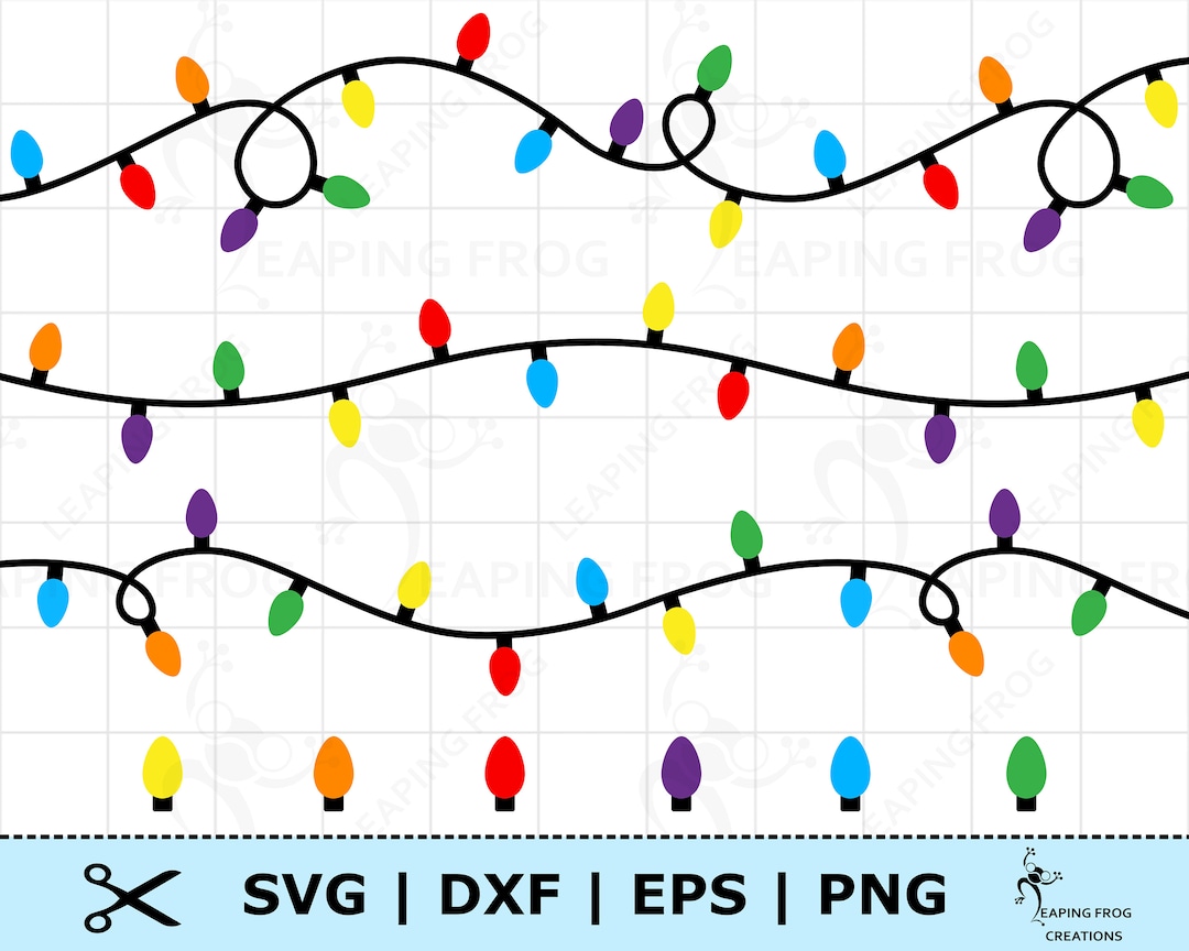Christmas Lights SVG. PNG. Seamless! Tiling. Cricut Cut Files ...