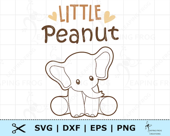 Elephant SVG. PNG. Little Peanut. 2 Versions Cricut Cut - Etsy