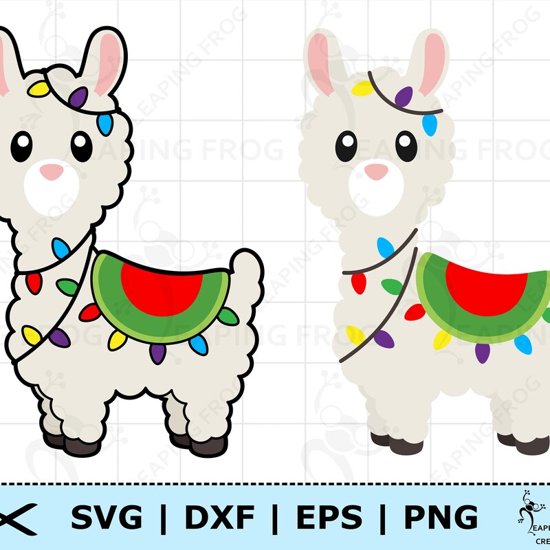 Christmas Llama Svg - Etsy