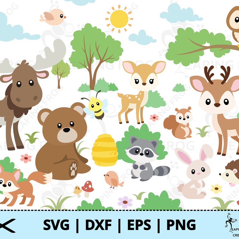 Woodland Animals Svg - Etsy