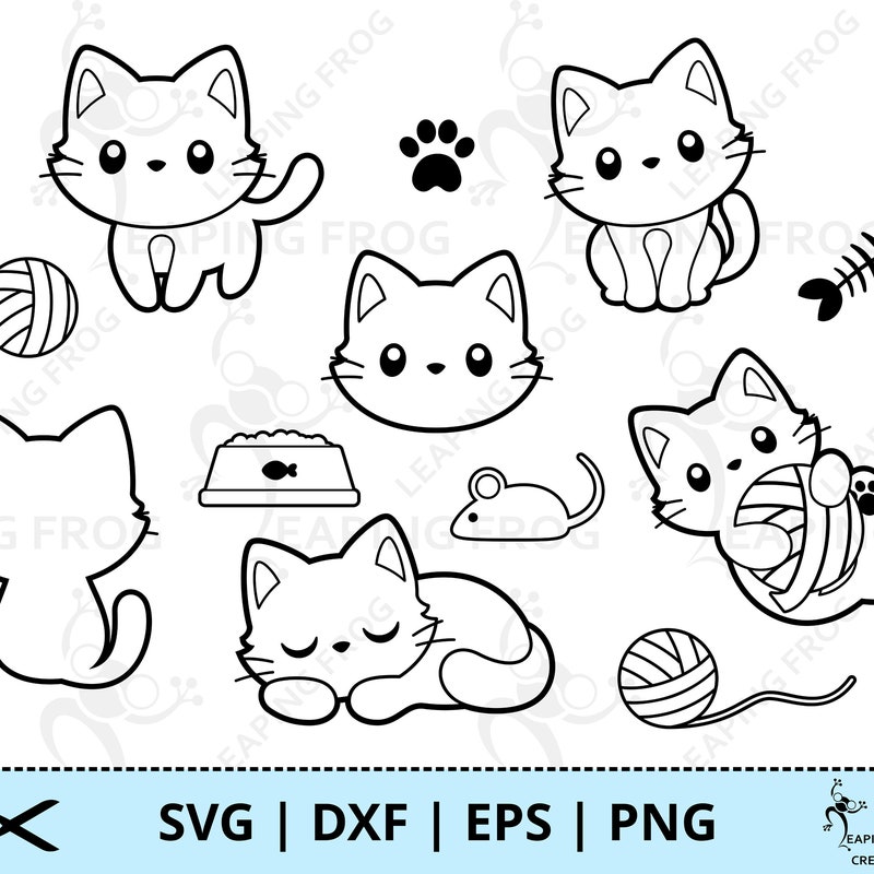 Cute Cat Pictures to Draw - Etsy