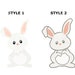 Bunny SVG. Cricut Cut Files, Layered. Silhouette Files. PNG DXF. Rabbit ...