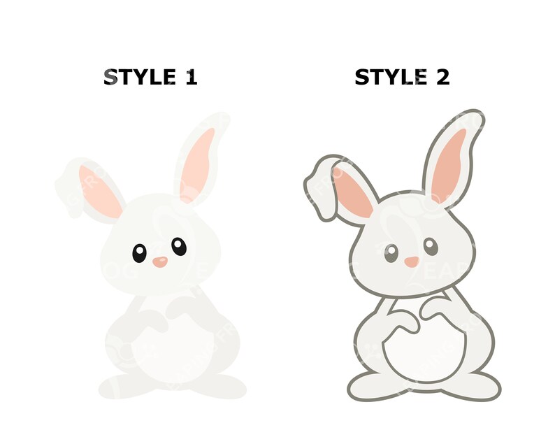 Bunny SVG. Cricut Cut Files Layered. Silhouette Files. PNG | Etsy