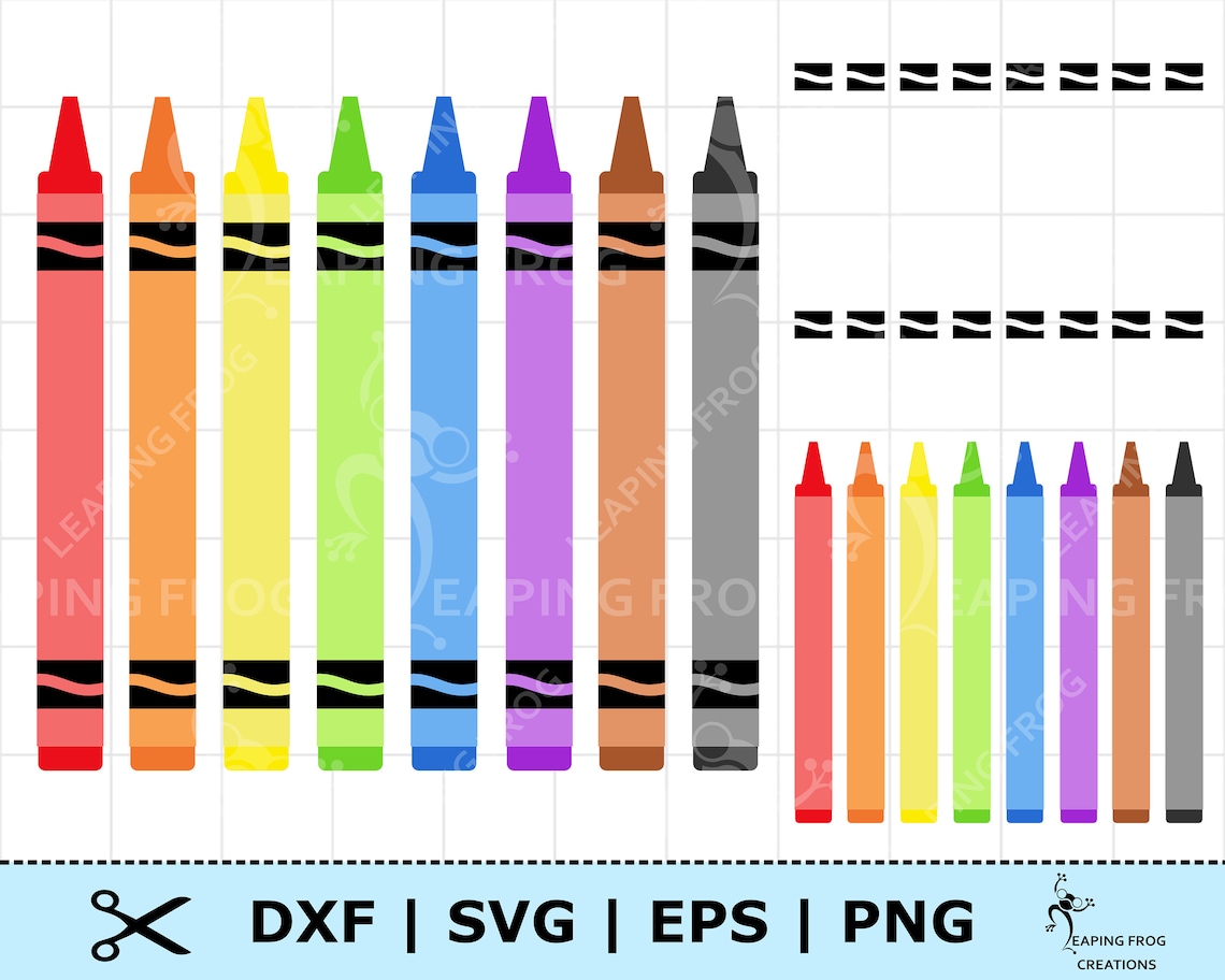 Crayons SVG PNG EPS Dxf. Whole Image & Layered Files. Digital Download ...