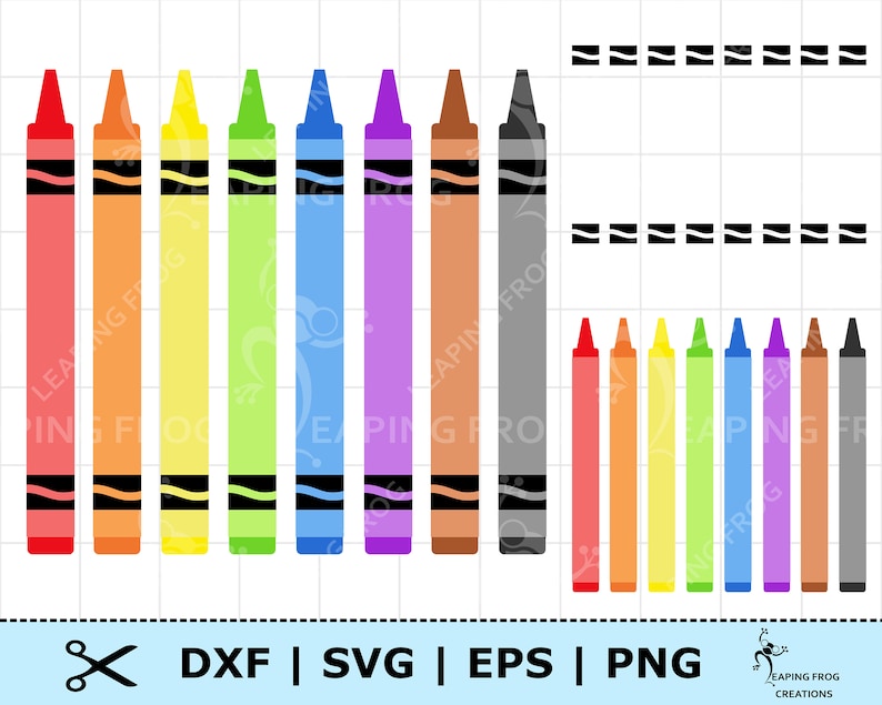Crayons SVG PNG EPS Dxf. Whole Image & Layered Files. Digital - Etsy