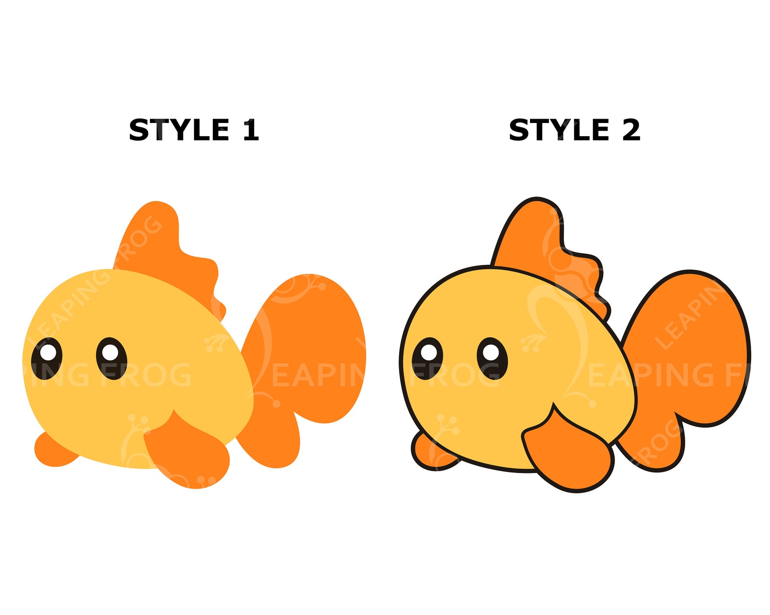 Cute Baby Goldfish SVG. Goldfish PNG. Cricut Cut Files, Layered Files ...