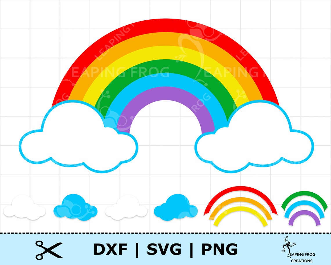 Rainbow SVG. Cricut Cut Files Silhouette. Layered Files. - Etsy