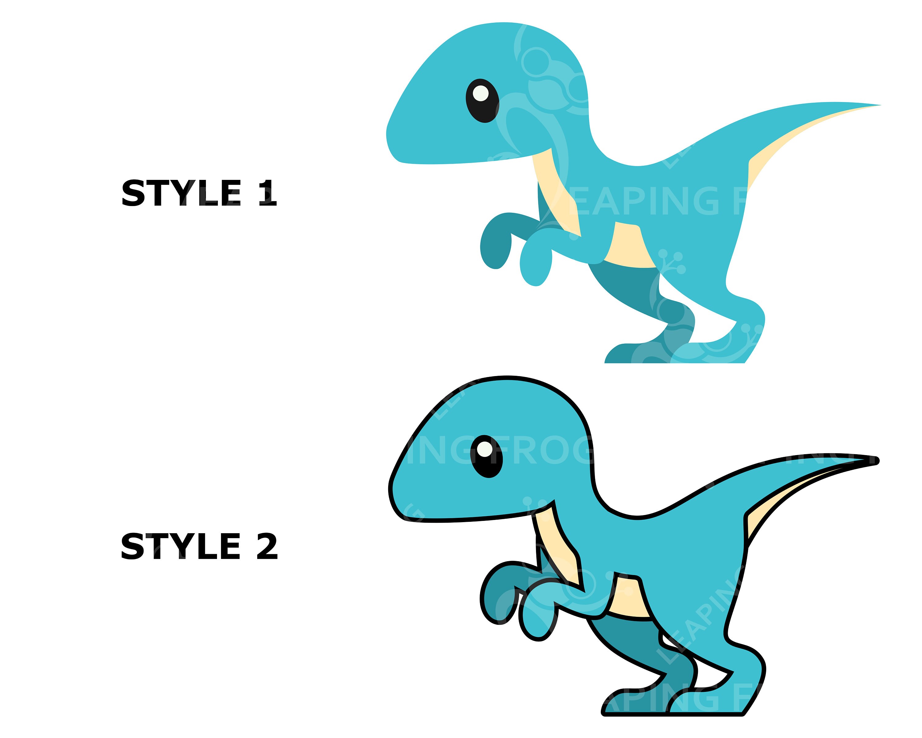 Cute Baby Dinosaur SVG PNG DXF. Raptor Whole & Layered Files. - Etsy
