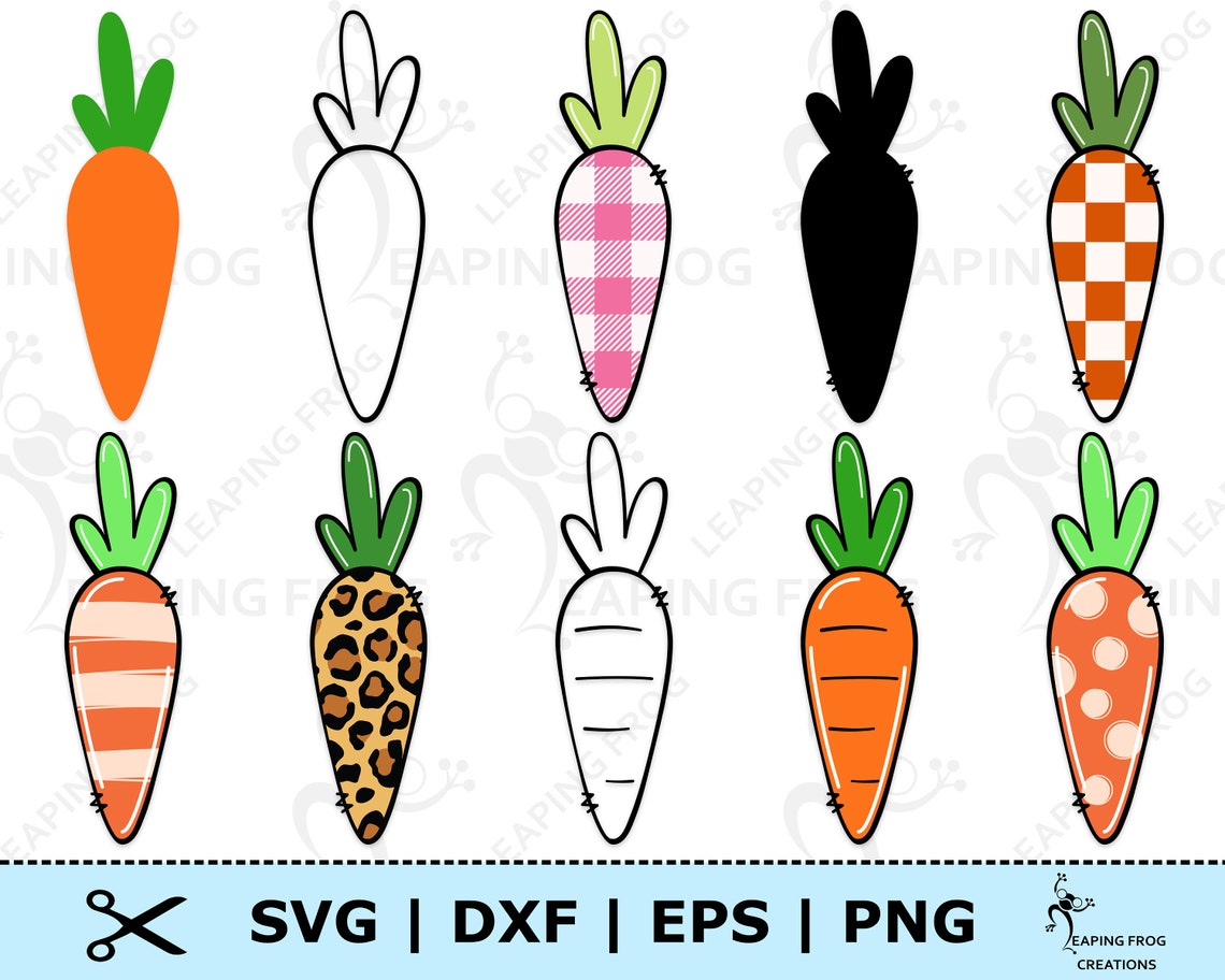Easter Carrots SVG. PNG. Cricut Cut Files Layered. Silhouette | Etsy