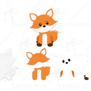 Cute Fox Set SVG. Cricut Cut Files, Layered. Silhouette. Fox PNG. Fox ...