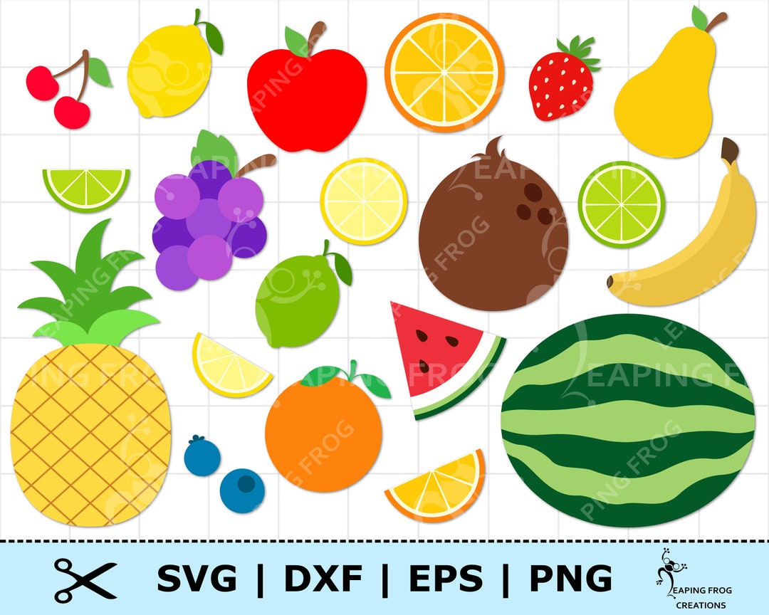 Fruit SVG. PNG. Cricut Cut Files, Layered. Silhouette Files. Bundle ...