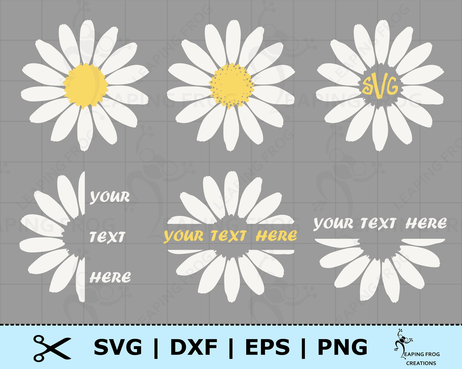 Daisy Set SVG. PNG. Flowers. Cricut Silhouette Cut Files. | Etsy