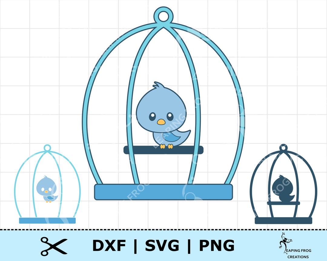 Cute Bird SVG PNG DXF. Whole Image & Layered Files. Silhouette, Cricut ...