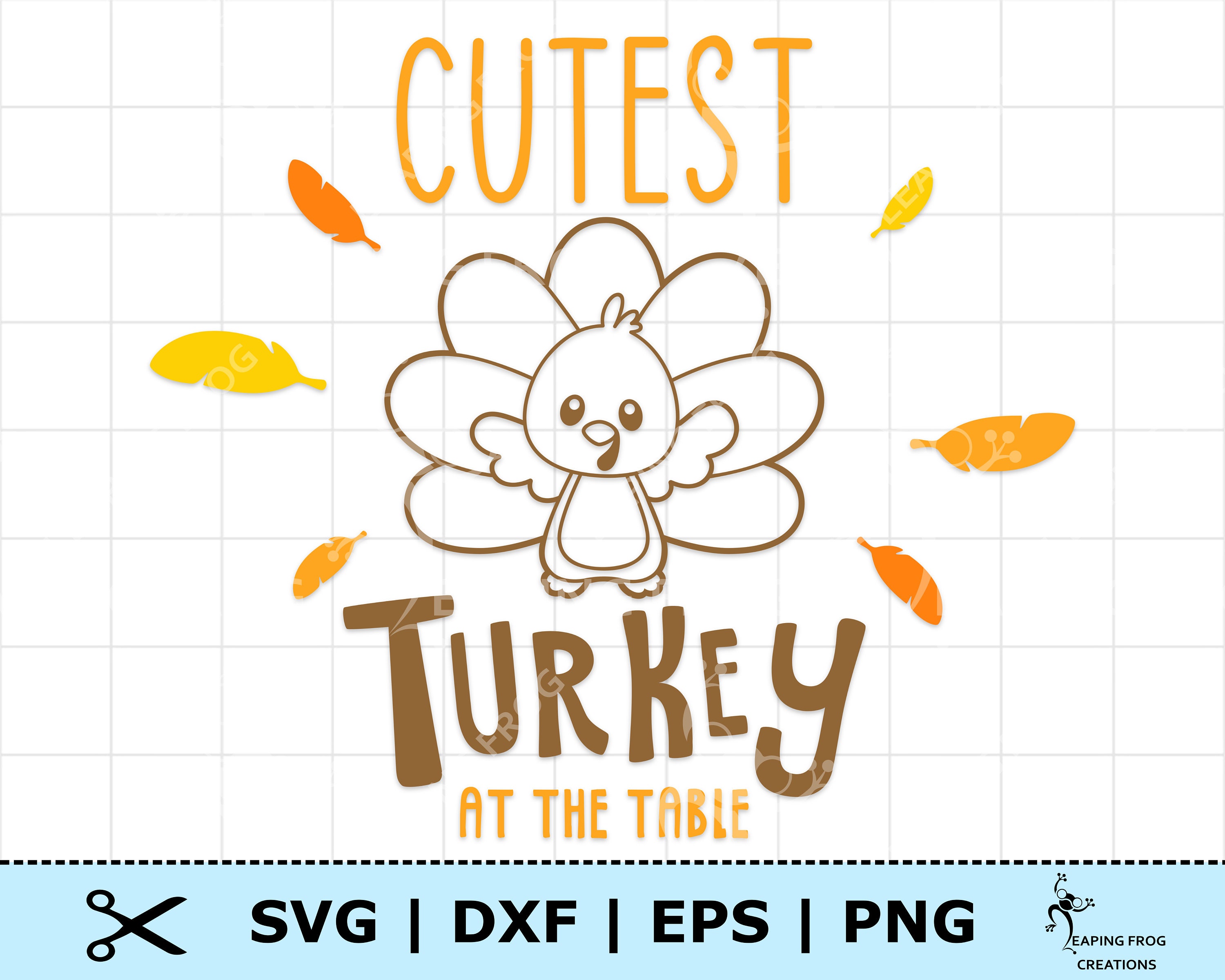 El pavo más lindo SVG. PNG. Cricut Cut Files en capas. - Etsy España