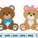 Bear SVG. PNG . Cricut Cut Files Silhouette Layered Files. | Etsy