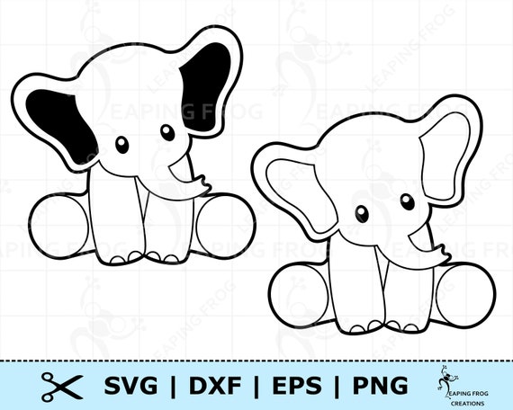 Elephant SVG. PNG. Cricut Cut files Silhouette files. Baby | Etsy