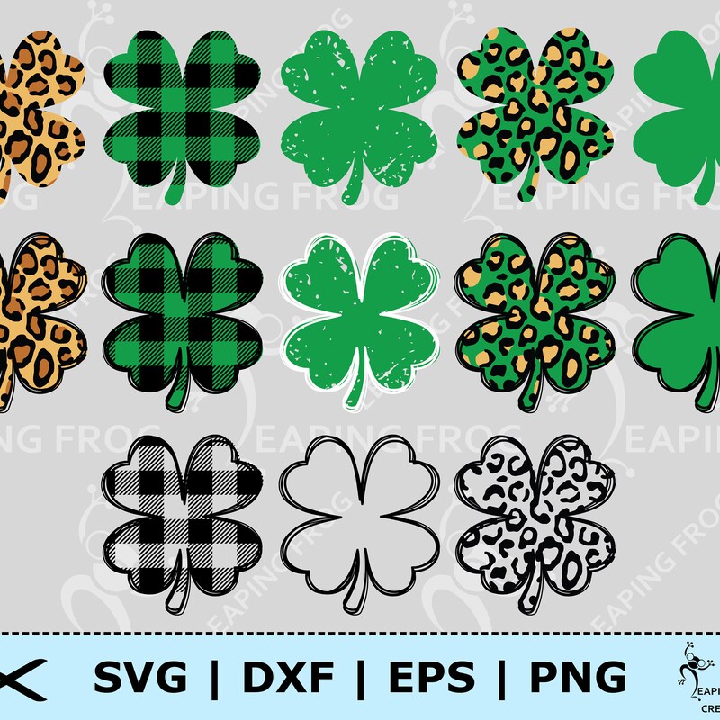 4 Leaf Clover Svg Etsy