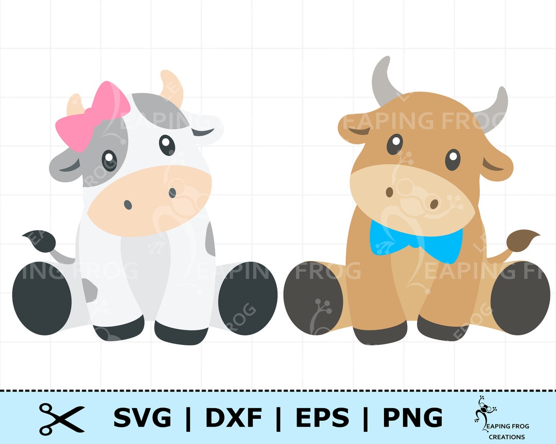 Cow SVG. PNG. Cricut Cut Files, Silhouette, Layered. Farm Animals, Boy ...