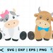 Cute Cow SVG PNG DXF Eps. Layered & Whole Image Digital Download ...