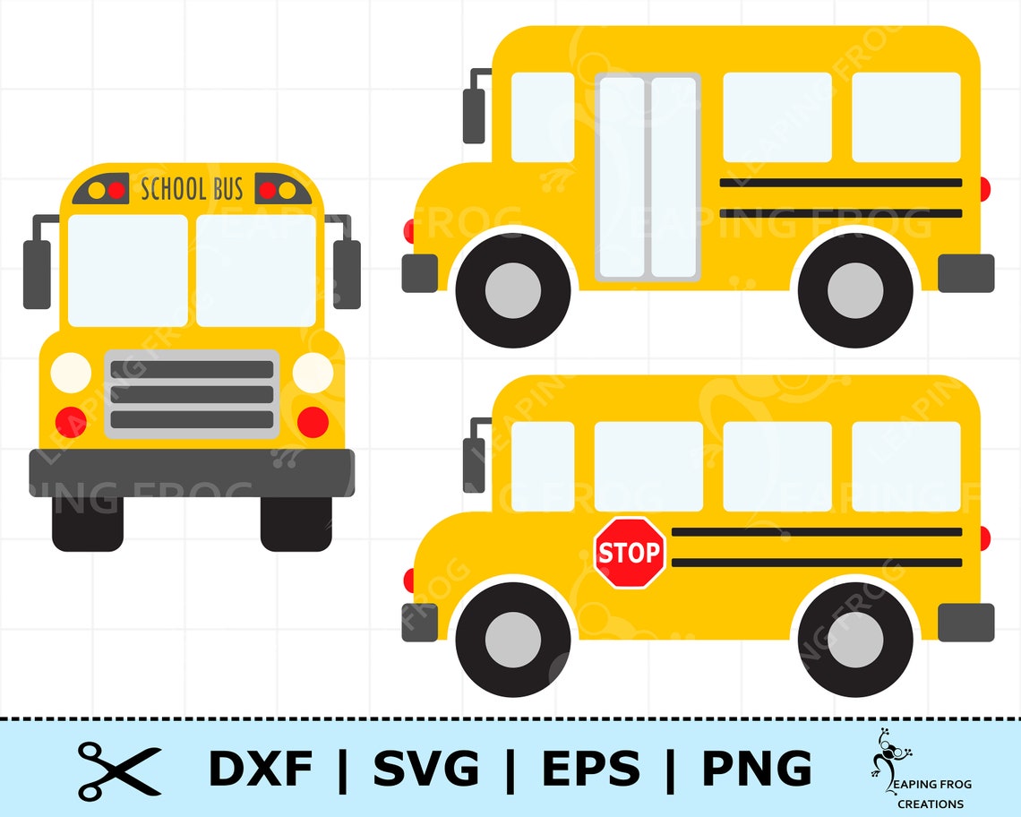 School Bus Monogram Svg Clipart Cut Files Silhouette Cameo Svg For ...