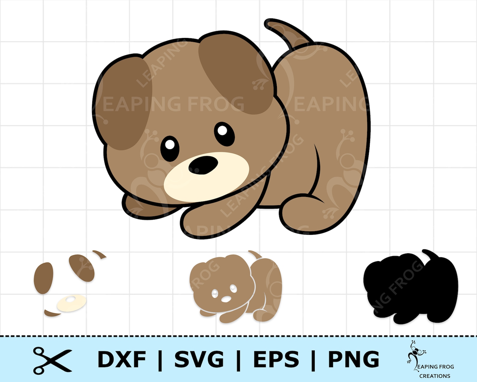 Cute Puppy SVG PNG DXF. Layered & Whole Image. Digital - Etsy