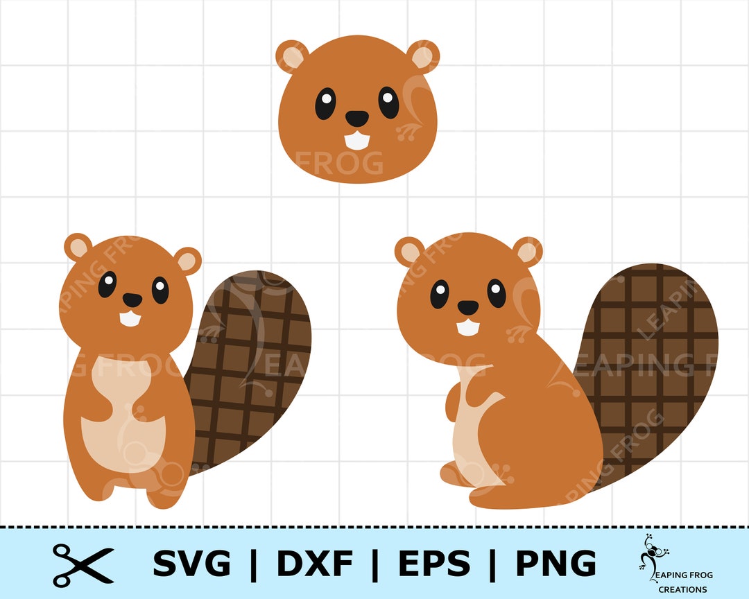 Beaver SVG. Cricut Cut Files, Silhouette. Layered Files. Beaver Set Svg ...