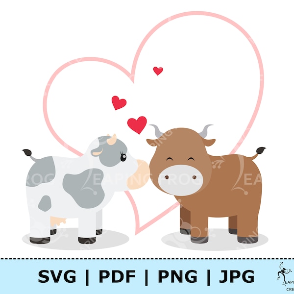 Highland Cow With Hearts Png - Etsy